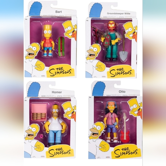 Simpsons | Toys | The Simpsons 5 Figure Wave Homer Bart Groundskeeper ...